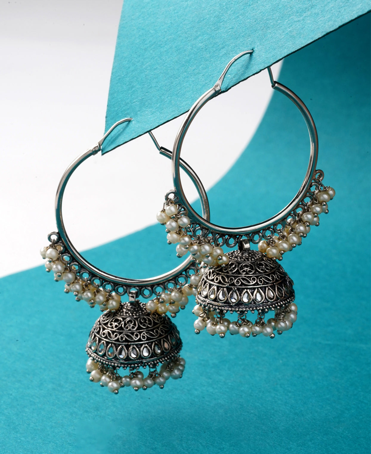 Silver Antique Bali Jhumka